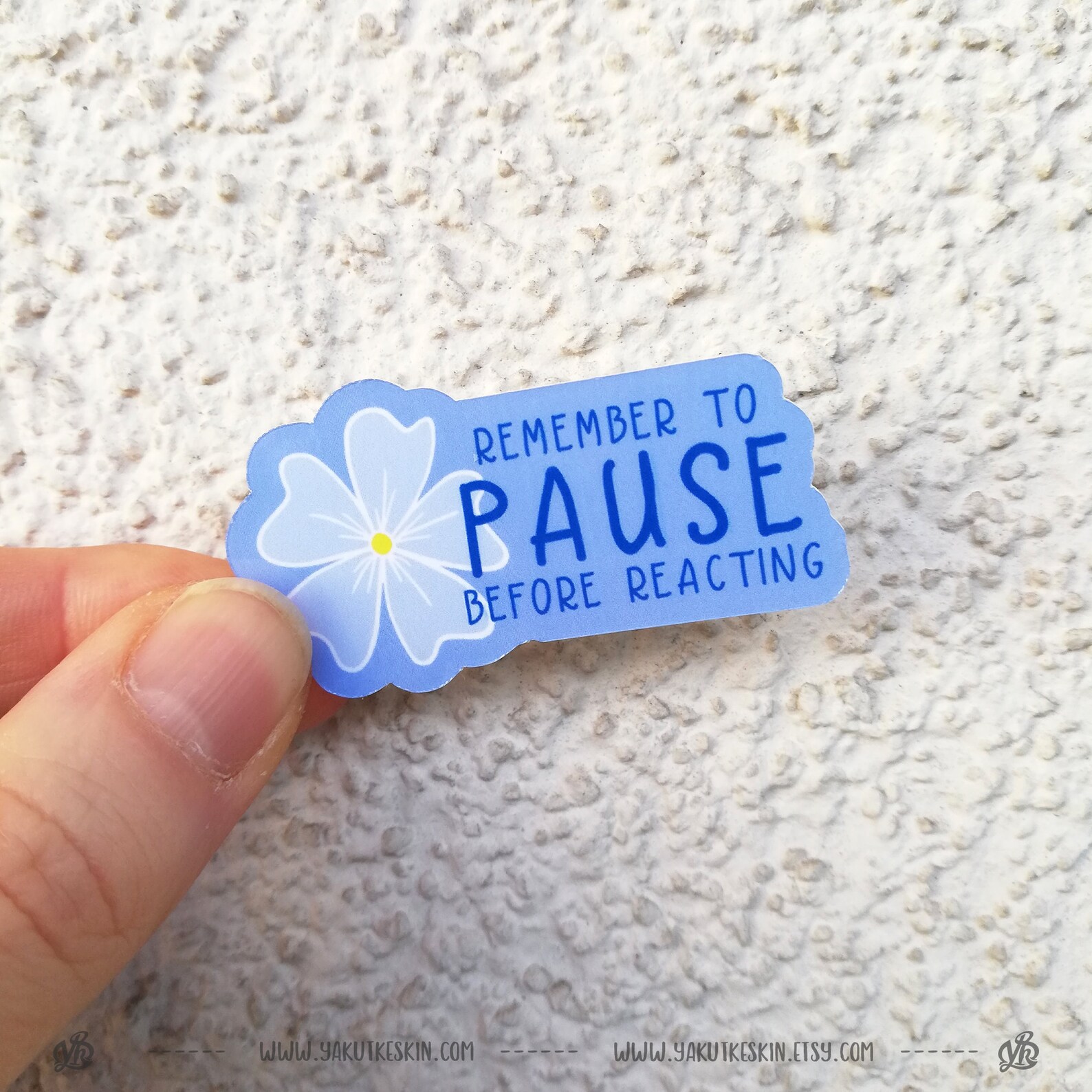 PAUSE Before Reacting Sticker Self Care Waterproof Mental - Etsy