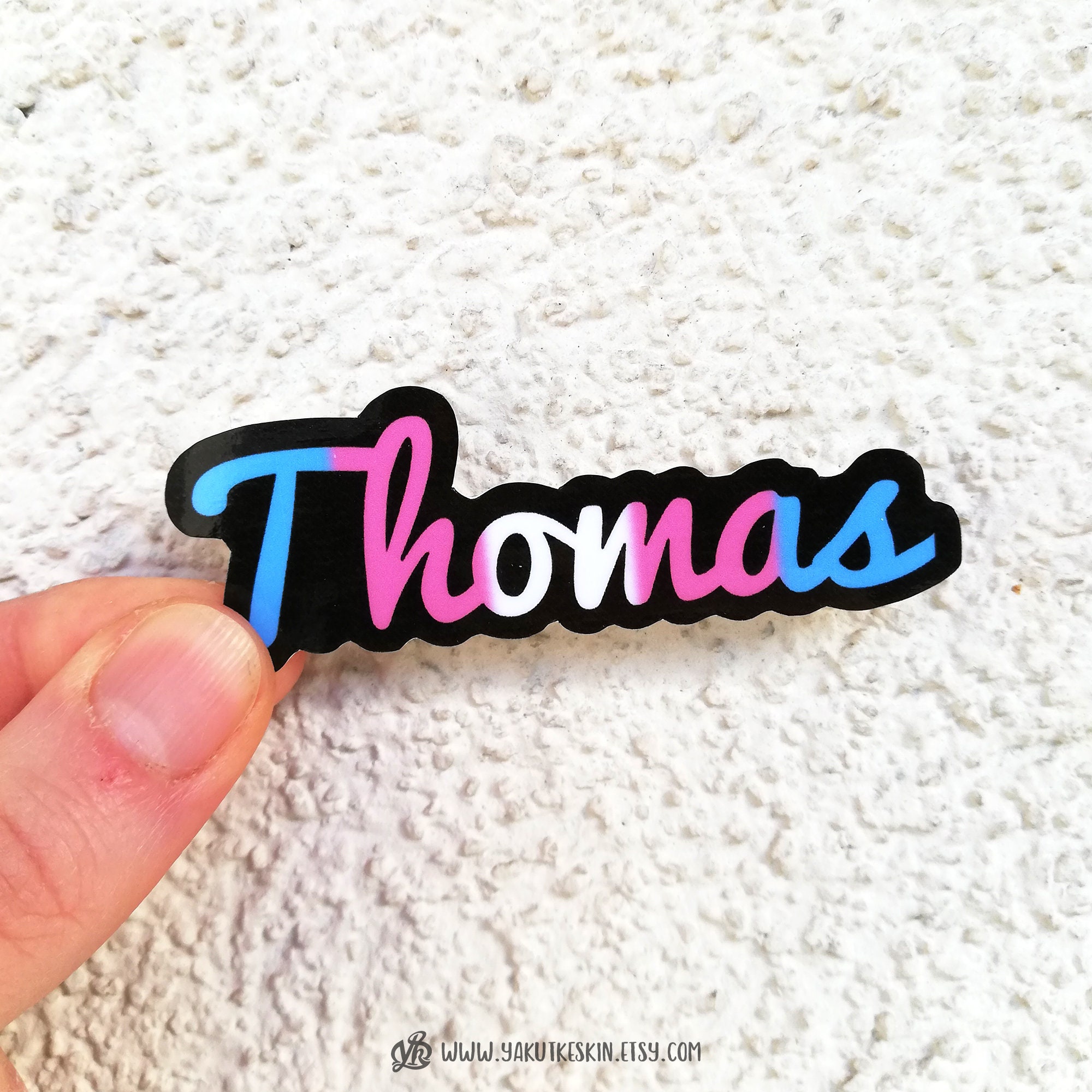 Custom Transgender name stickers waterproof vinyl pride | Etsy