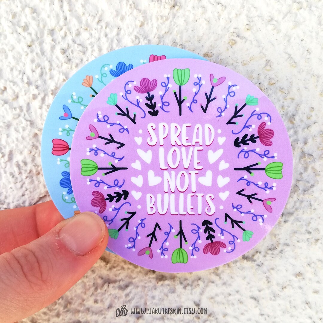 Spread Love Not Bullets Cute Floral Hippie Peace Waterproof Laptop ...
