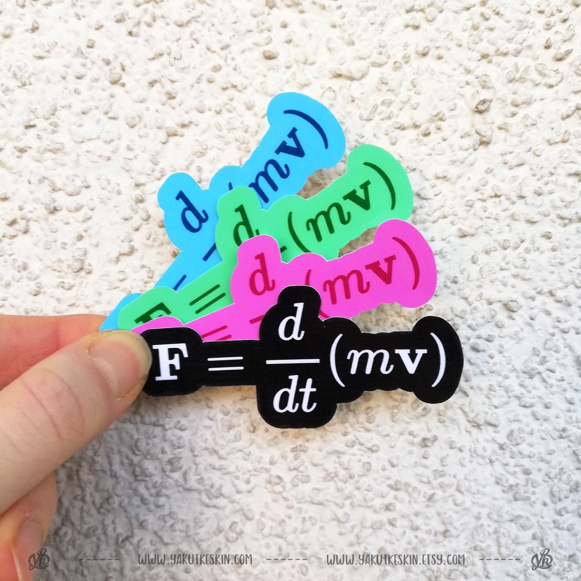 Newton's Second Law of Motion Sticker Newtonian Mechanics | Etsy