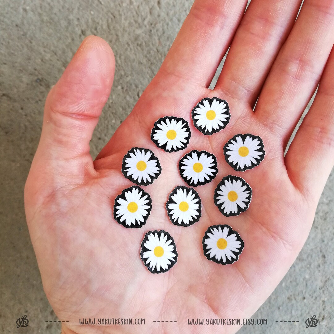 10 MINI Daisy Stickers Pack, Flower Girl Proposal, Waterproof Laptop ...