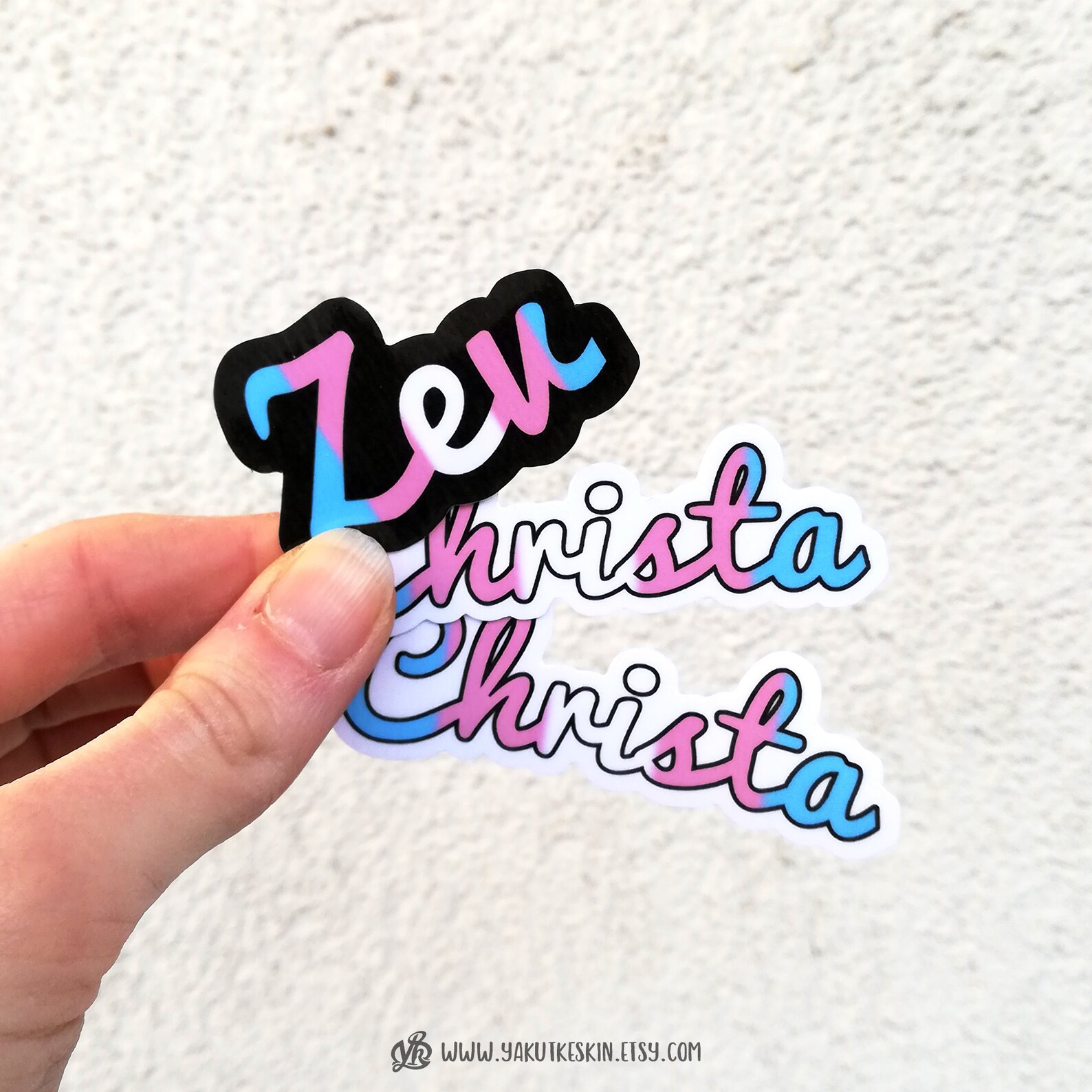 Custom Transgender Name Stickers Waterproof Vinyl Pride - Etsy