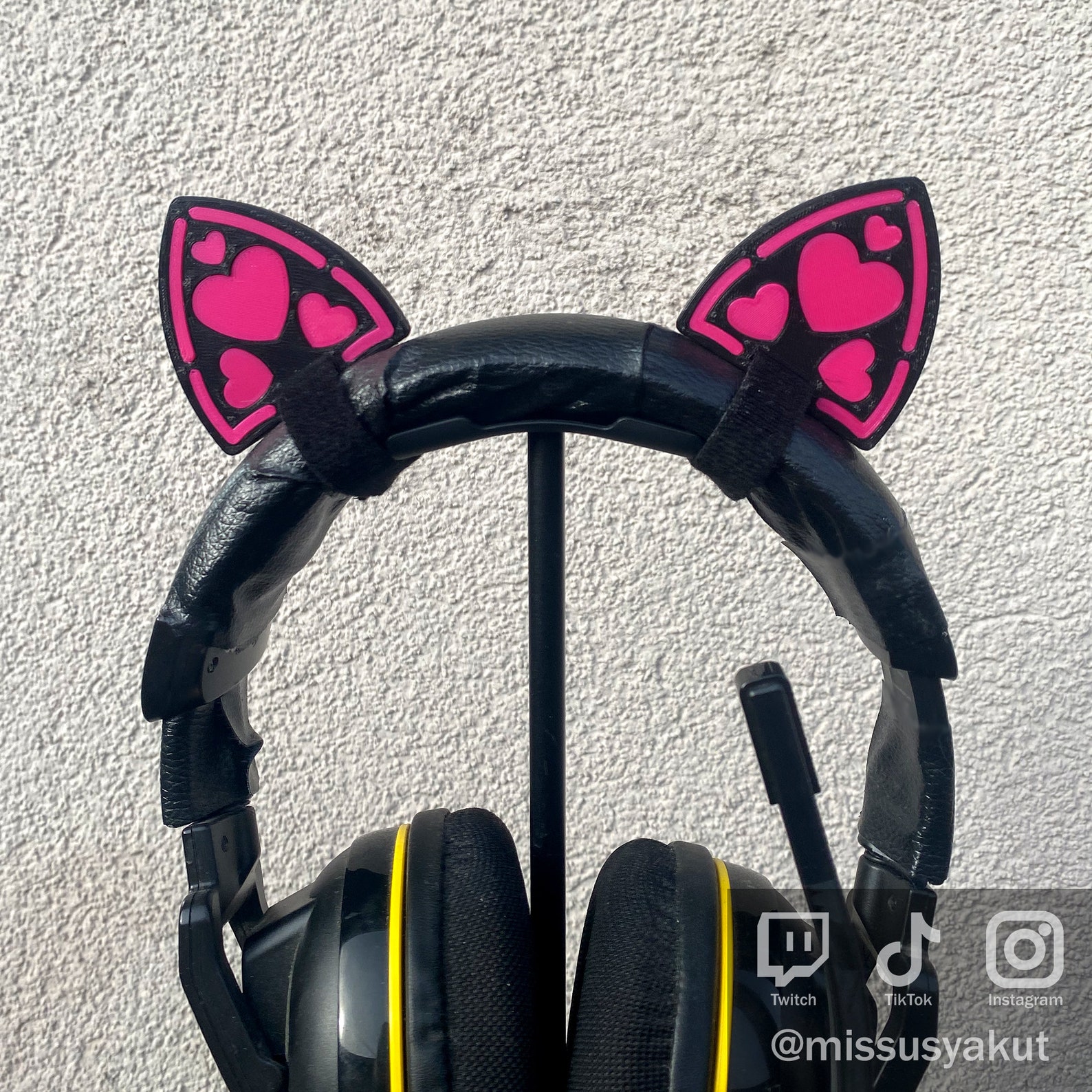 Anime Cat Heart Ears for Headsets Headphone Attachment Kawaii - Etsy