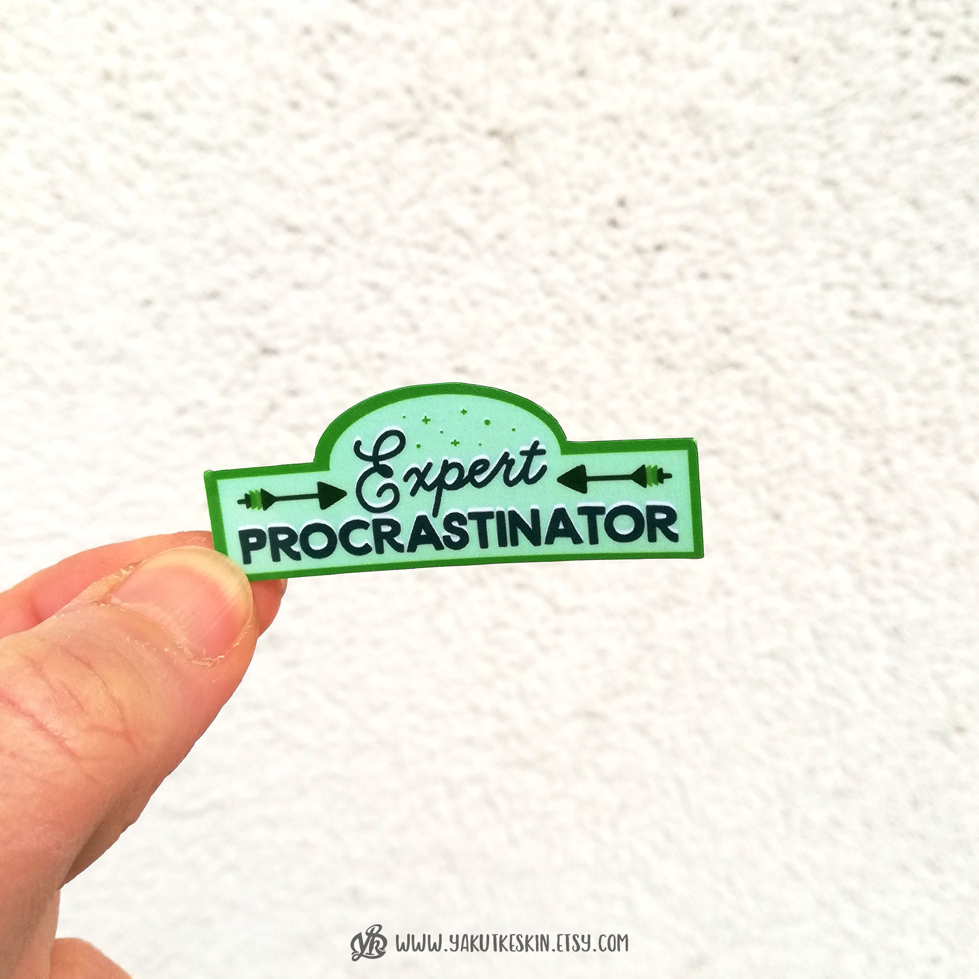 Procrastinator Funny Waterproof Vinyl Laptop Sticker - Etsy