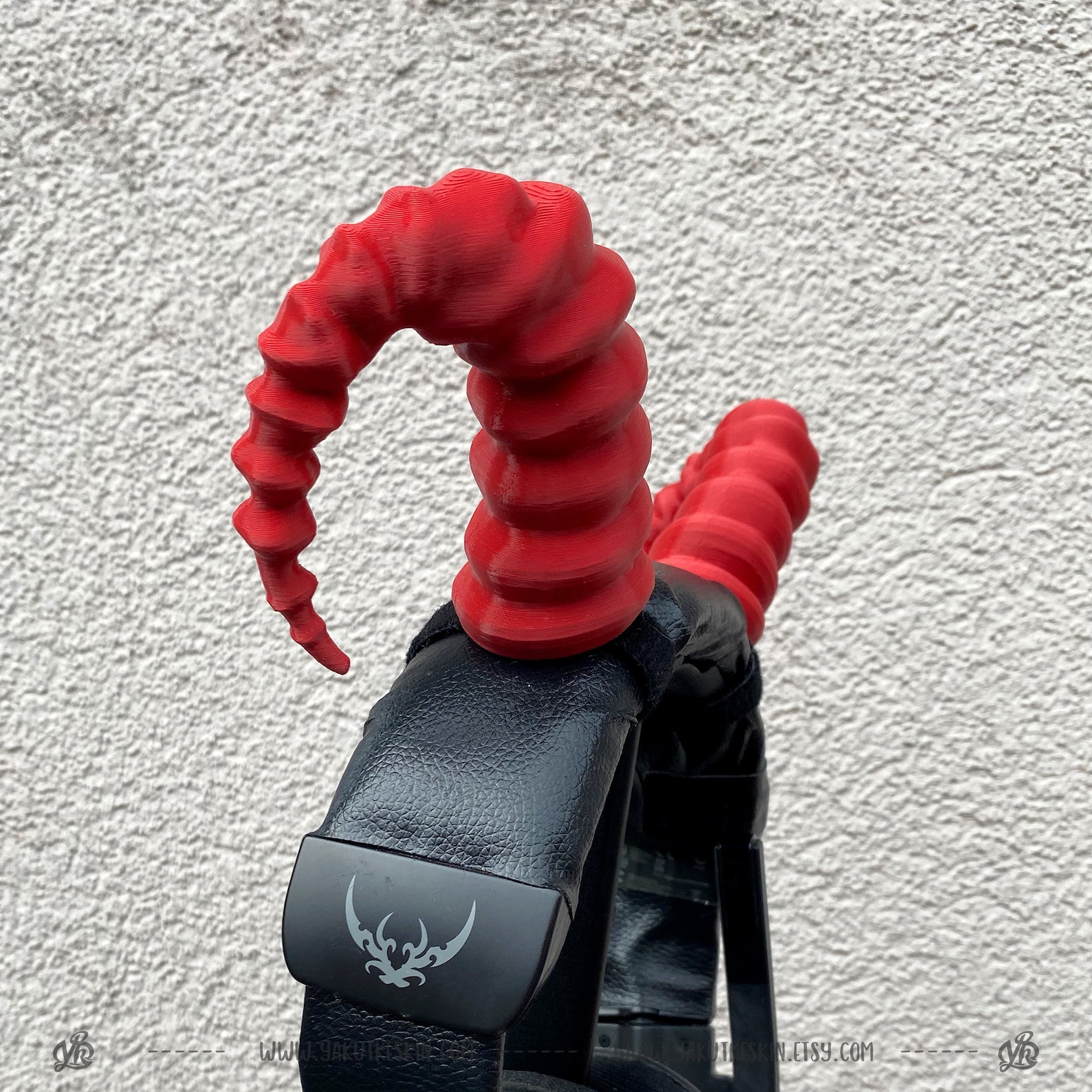 Ribbed Goat Demon Horns for Headphones Headsets Gothic Curved - Etsy