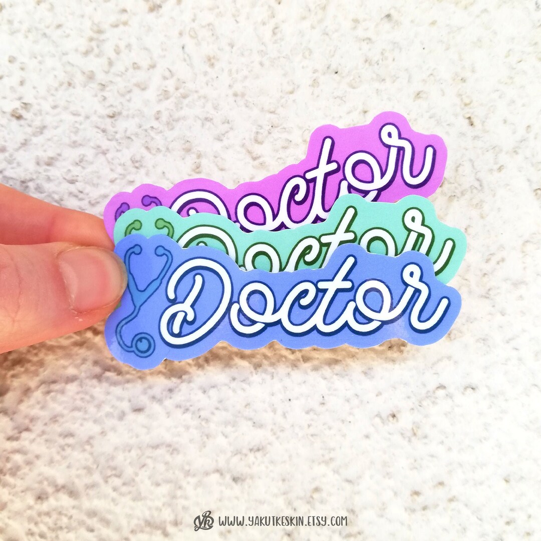 Doctor Gift Laptop Sticker Waterproof Vinyl Decal Water Bottle Sticker ...