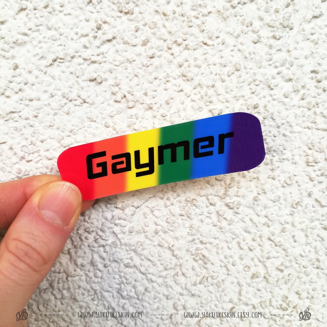 Gaymer Waterproof Sticker, Gay Gamer LGBTQ Pride Queer Gift, Funny Nerd ...