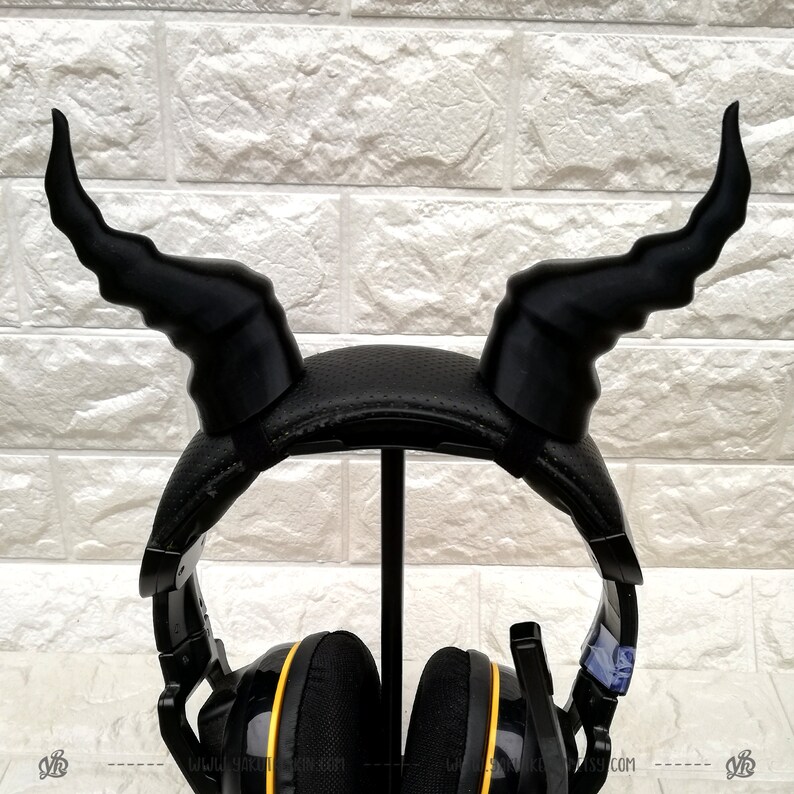 Gothic DEMON HORNS for Headphones, Dragon Horns, Devil Horns Goth Gamer ...