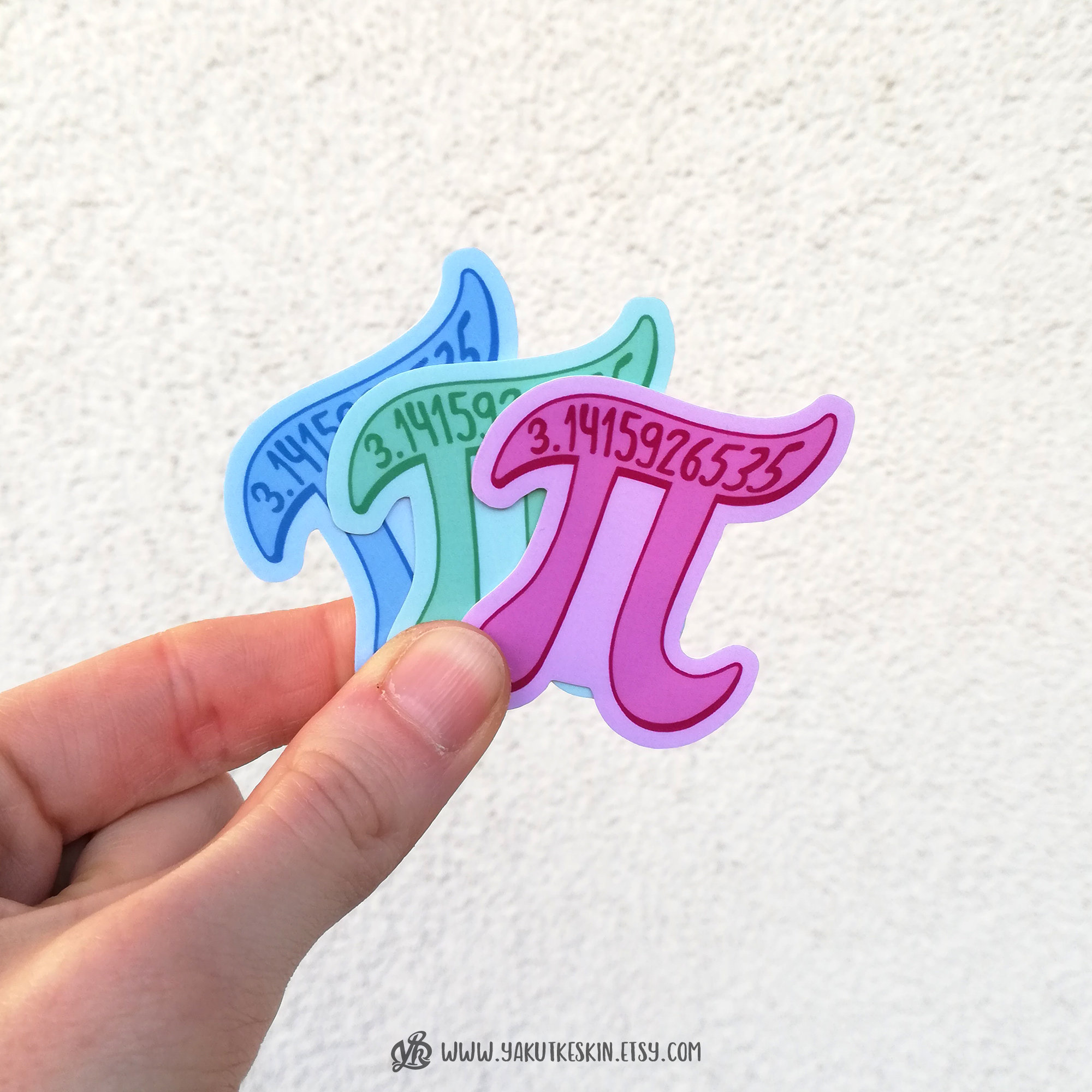 Pi sticker science math stickers waterproof vinyl pi day math | Etsy