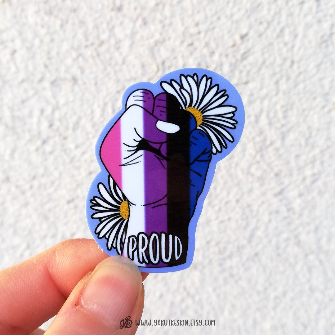 Genderfluid Waterproof Vinyl Sticker Pride Flag Laptop Decal - Etsy