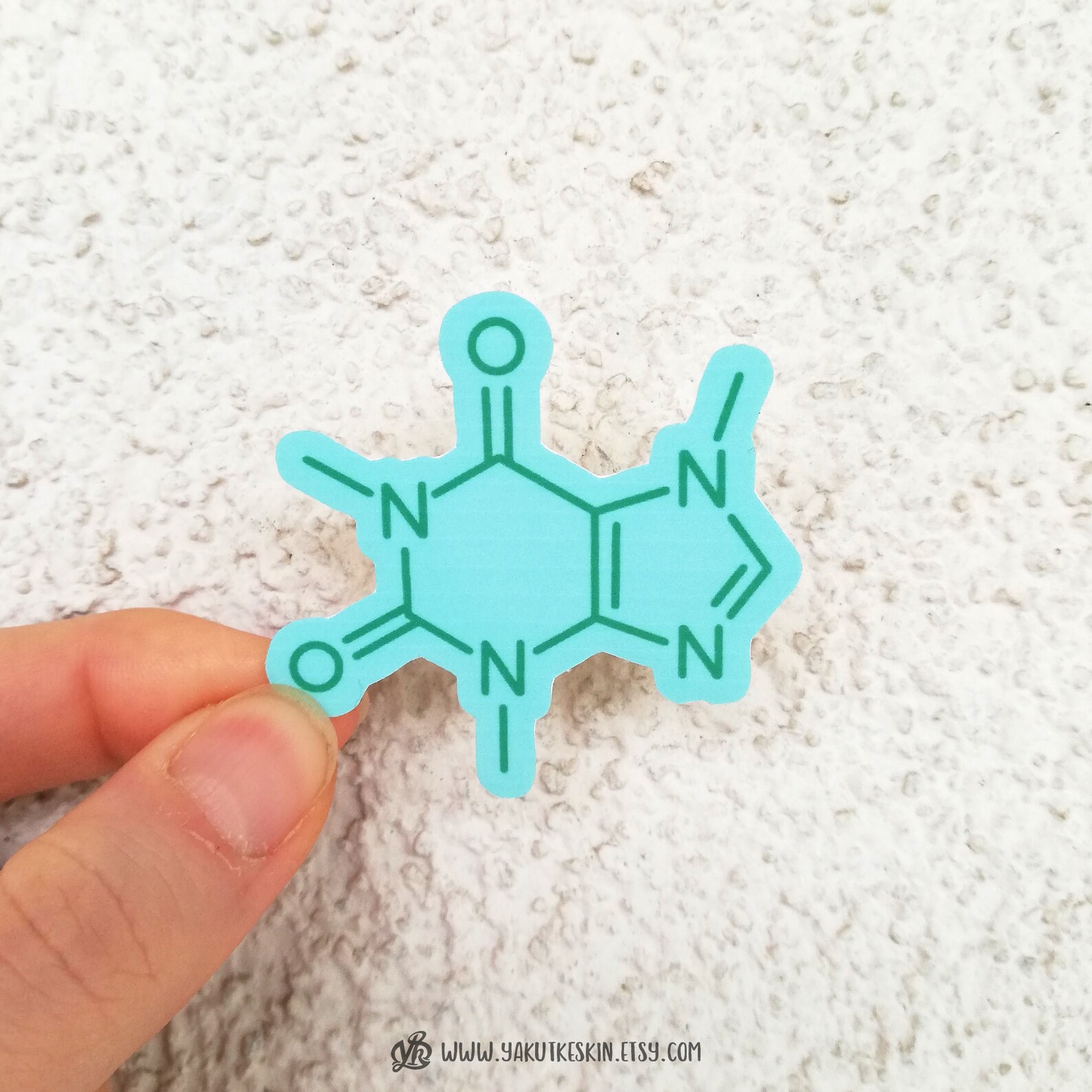 Caffeine Molecule Science Vinyl Laptop Sticker Waterproof - Etsy