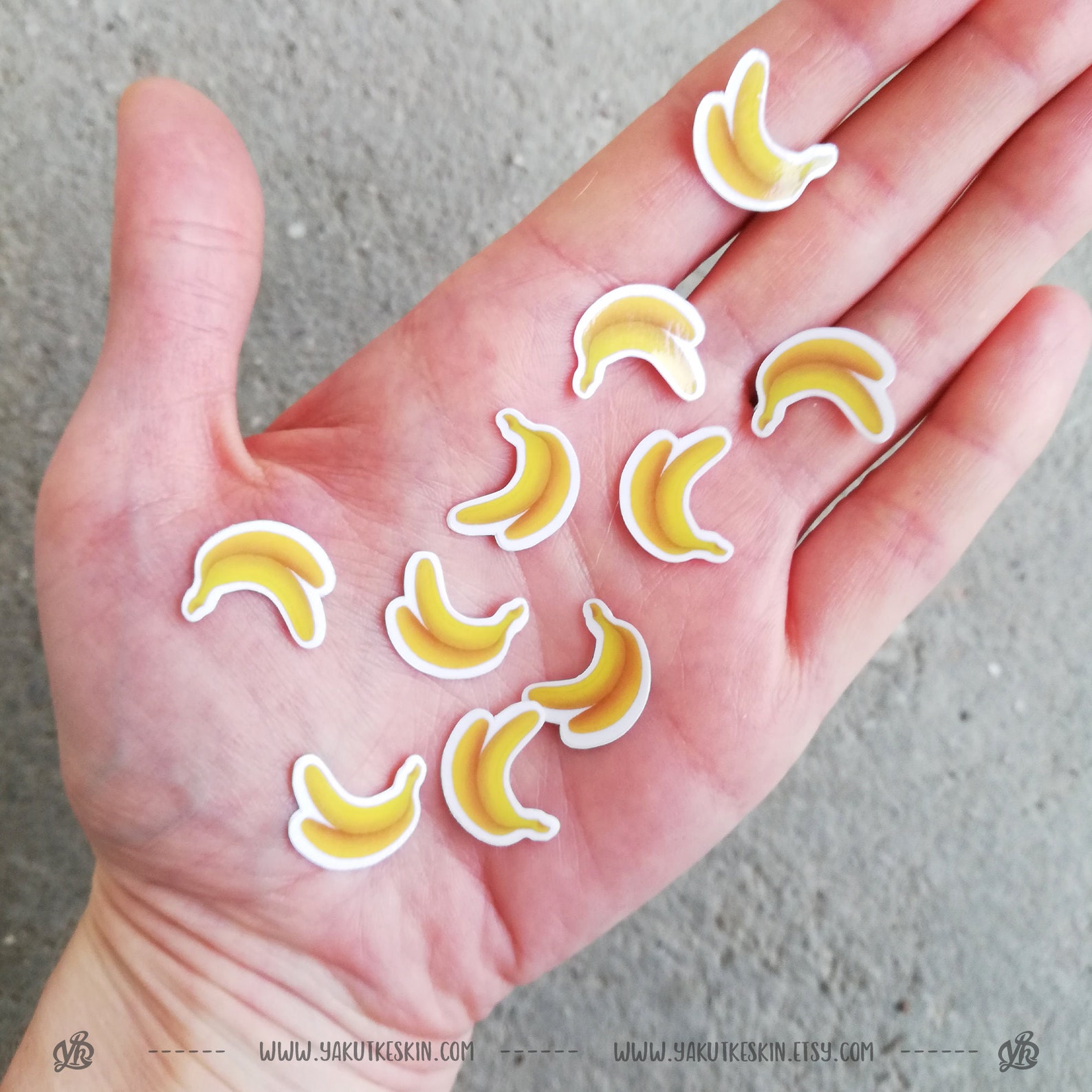 10 MINI Banana Sticker Pack Waterproof Vinyl Laptop Sticker - Etsy