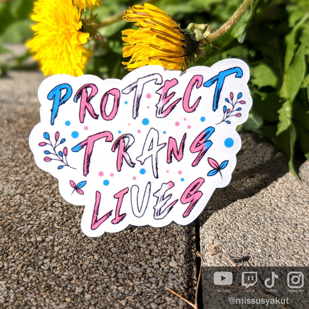 Protect Trans Lives FTM MTF Transgender Vinyl Laptop Sticker ...