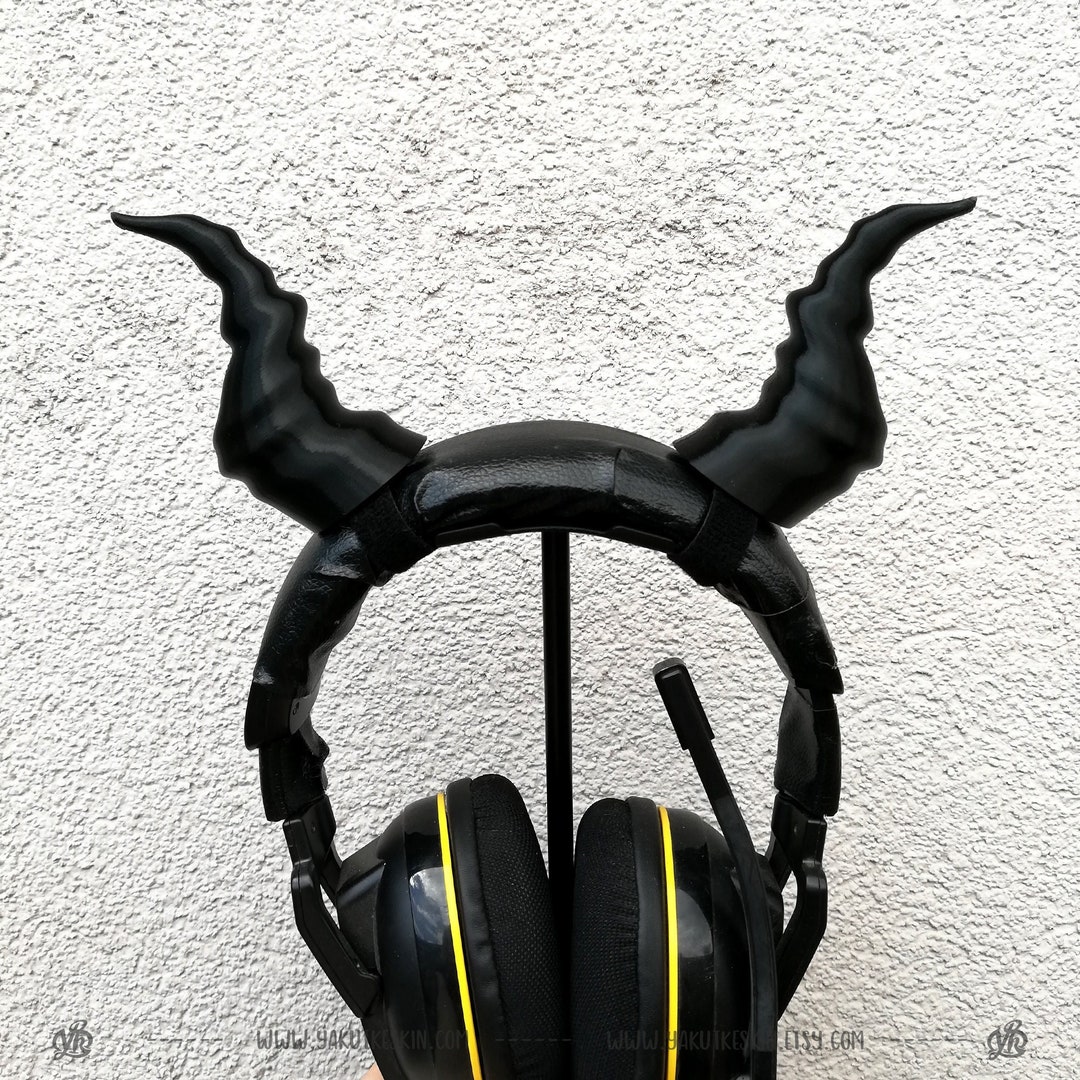 Gothic DEMON HORNS for Headphones, Dragon Horns, Devil Horns Goth Gamer ...