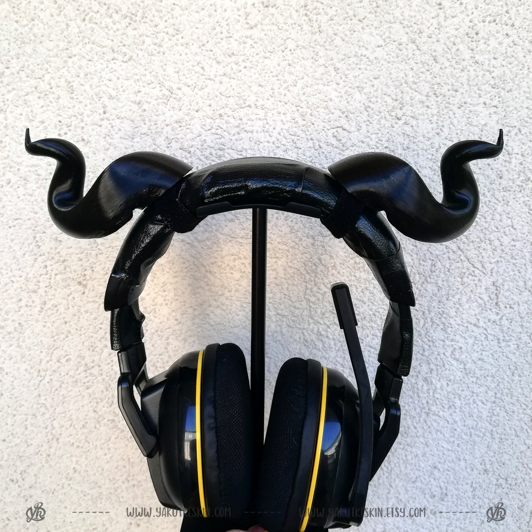 Gothic RAM HORNS for Headphones, Curved Satyr Horns, Devil Horn Goth ...