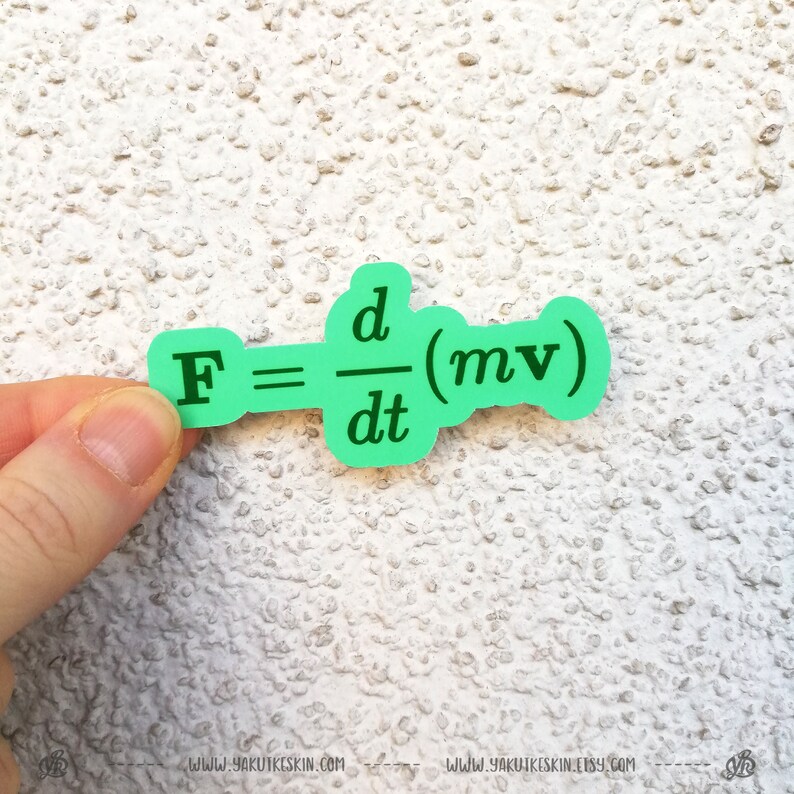 Newton's Second Law of Motion Sticker Newtonian Mechanics - Etsy