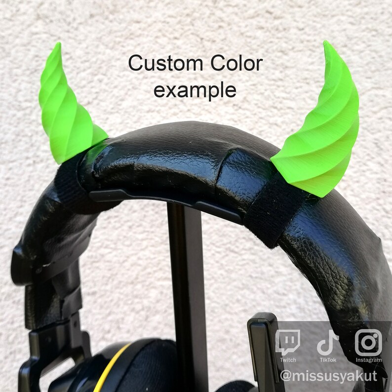 Curved Demon Imp HORNS for Headphones Wiccan Gothic Satyr - Etsy