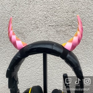 Magic Color Demon HORNS Headphone Attachment, Cute Cosplay Satyr Horns ...