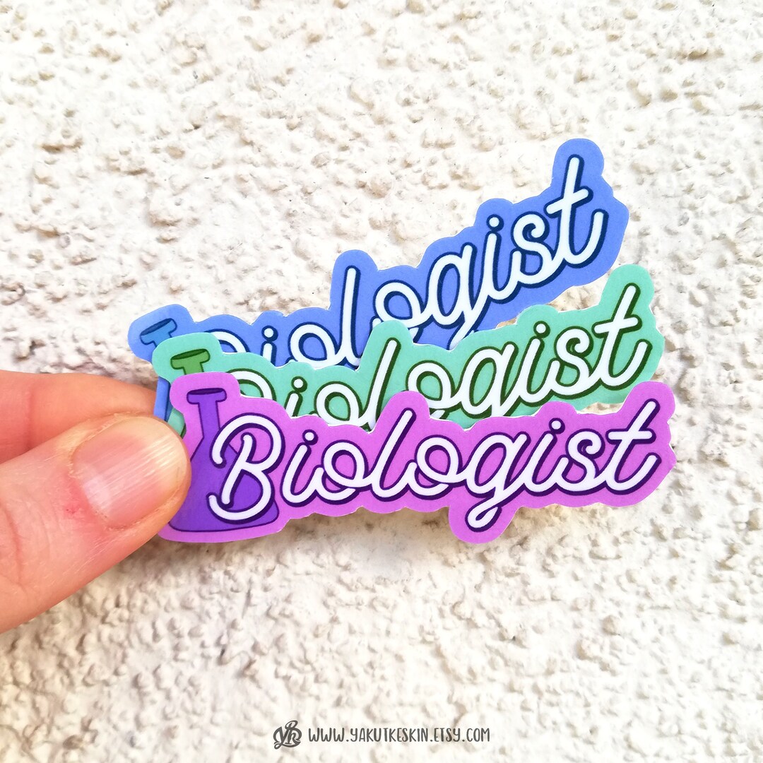 Biologist Science Waterproof Vinyl Laptop Sticker Water Bottle Science ...
