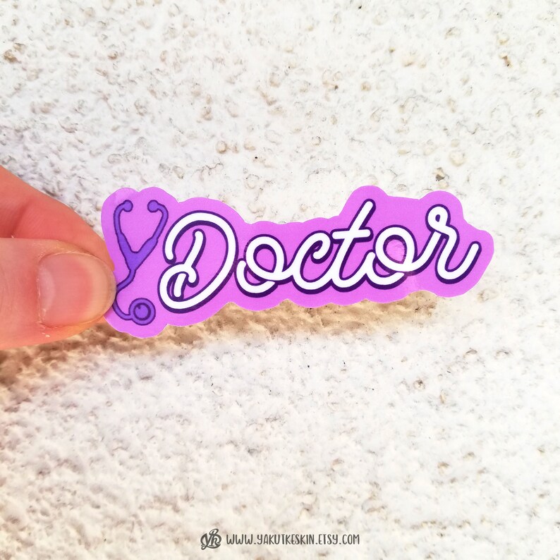 Doctor gift laptop sticker waterproof vinyl decal water bottle | Etsy