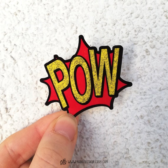 POW Comic Books Funny Waterproof Vinyl Stickers | Etsy