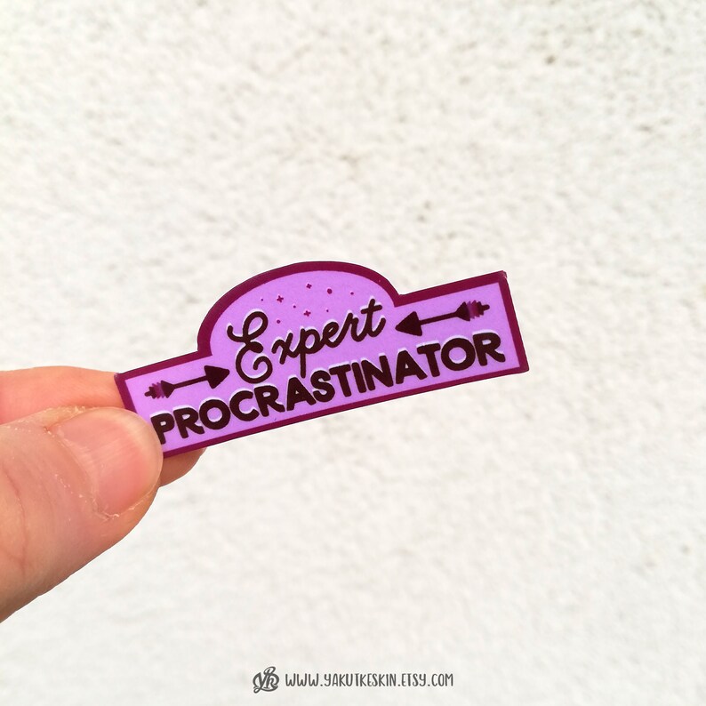 Procrastinator Funny Waterproof Vinyl Laptop Sticker - Etsy