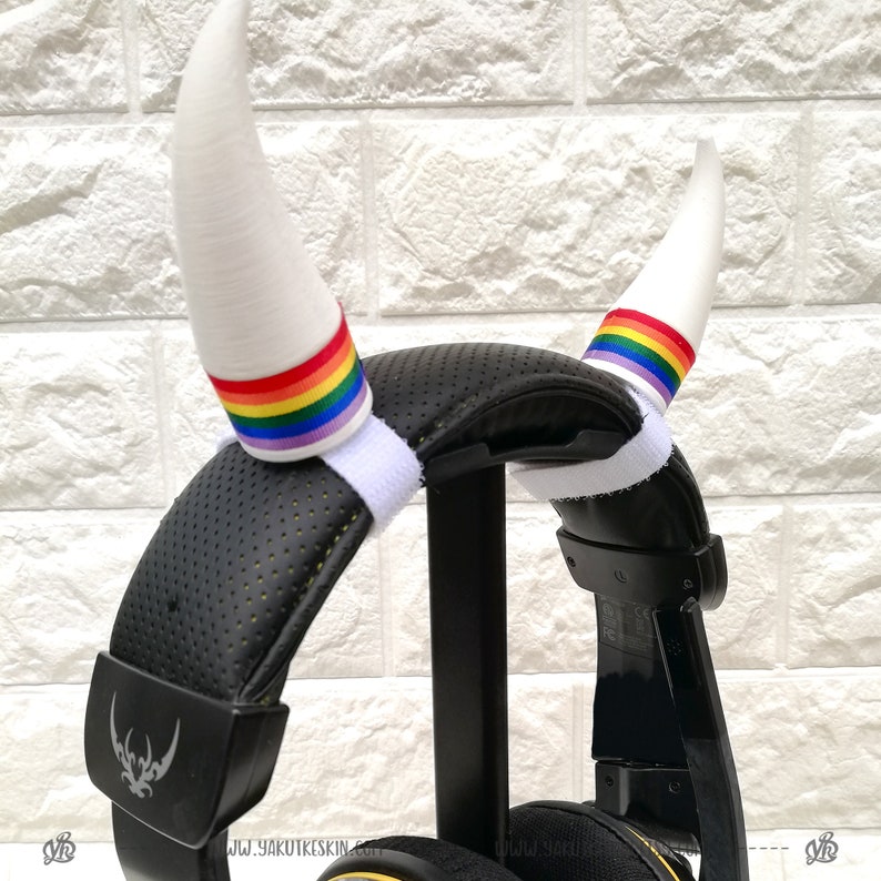 LGBTQ Rainbow HORNS for Headphones Pride Month Costume Horns - Etsy