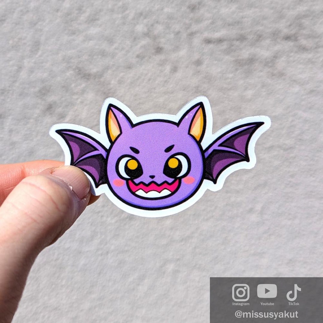 Creepy Cute Vampire Bat Vinyl Sticker Halloween Waterproof Decal for ...