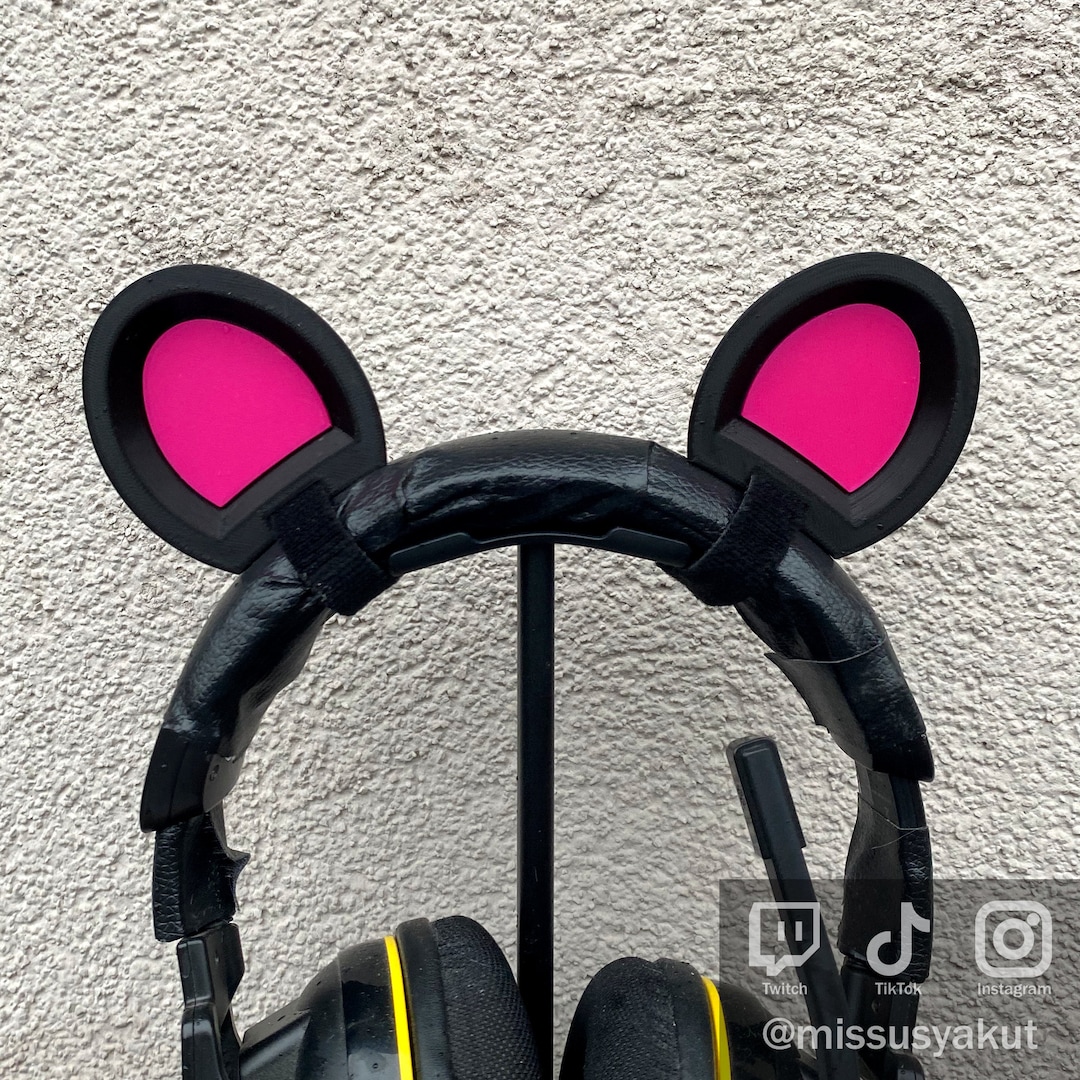Cute BEAR Ears for Headphones, Grizzly Bear Ears, Gamer Cosplay Headset ...