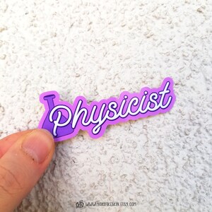 Physicist Science Waterproof Vinyl Laptop Sticker Physics Gift Decal - Etsy