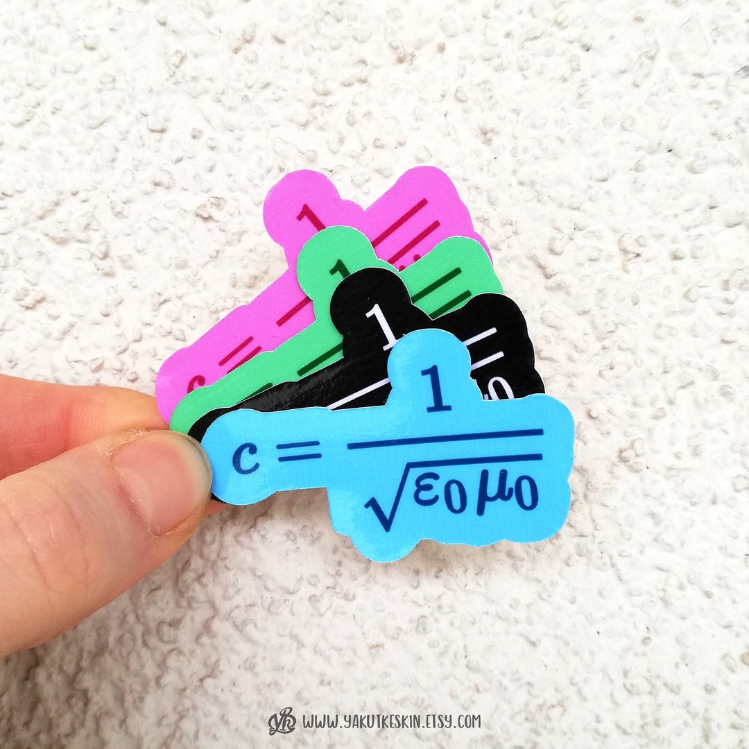 Speed of Light Lightspeed Equation Waterproof Sticker Science Vinyl ...