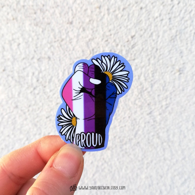 Genderfluid Waterproof Vinyl Sticker Pride Flag Laptop Decal - Etsy