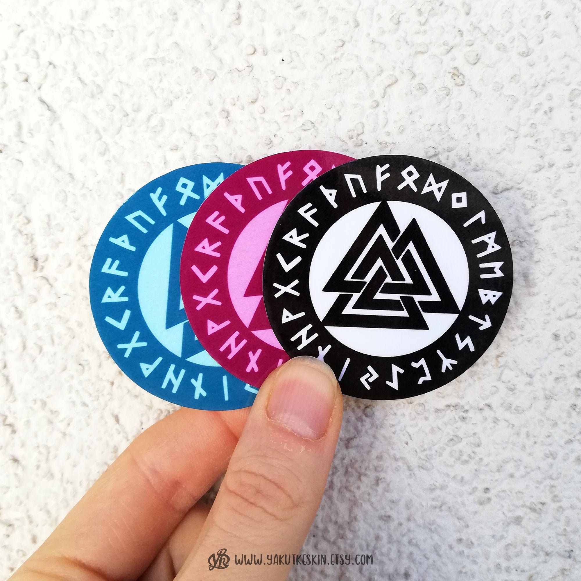 Valknut Rune Viking Symbol Waterproof Vinyl Sticker Laptop | Etsy