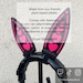 Heart Bunny Ears for Headsets and Headphones, Synthwave Gamer Rabbit ...