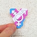 Transgender Pride Flag Trans Symbol Waterproof Vinyl Laptop Sticker for ...