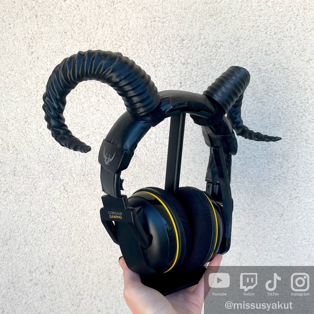 NEW Gothic RAM HORNS for Headphones Headsets Attachment, Diablo Gaming ...