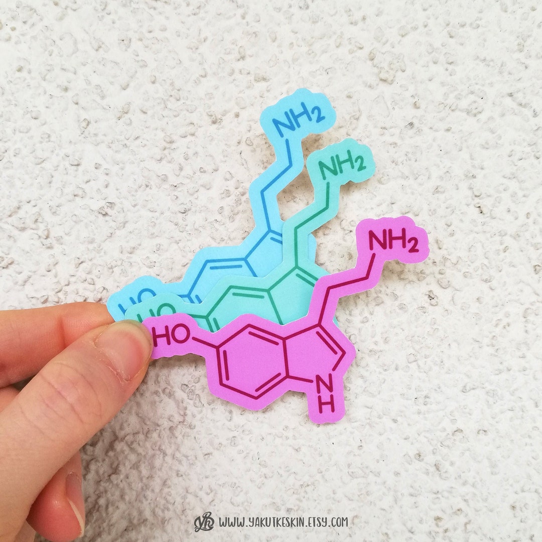 Serotonin Chemical Structure Science Vinyl Laptop Sticker - Etsy