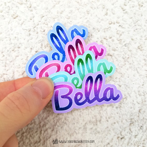 Cute Custom name stickers waterproof vinyl sticker aesthetic | Etsy