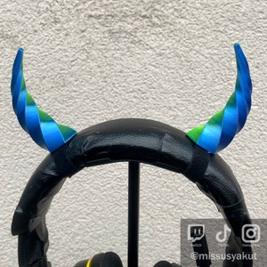 Magic Color Demon HORNS Headphone Attachment, Cute Cosplay Satyr Horns ...