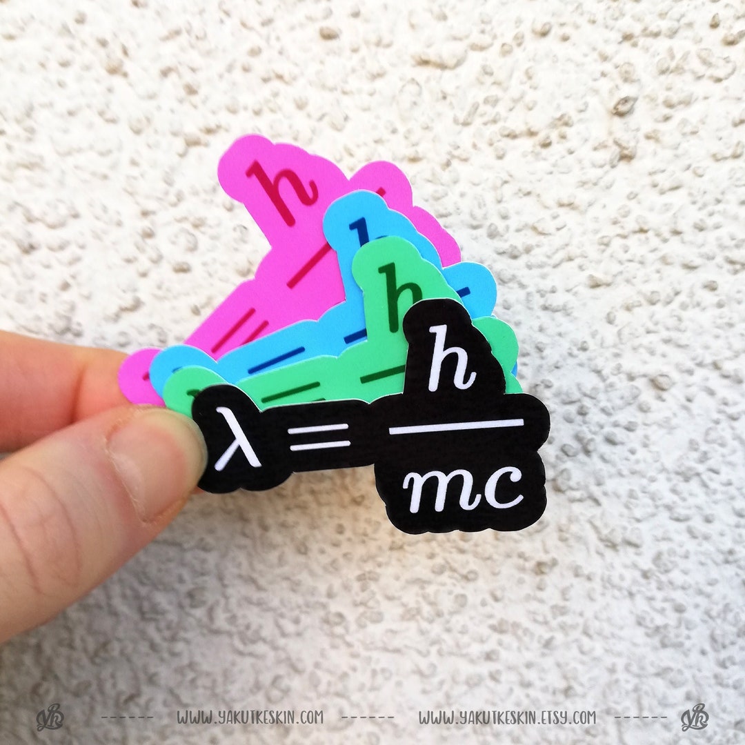 Compton Wavelength Waterproof Science Vinyl Sticker, Quantum Particle ...