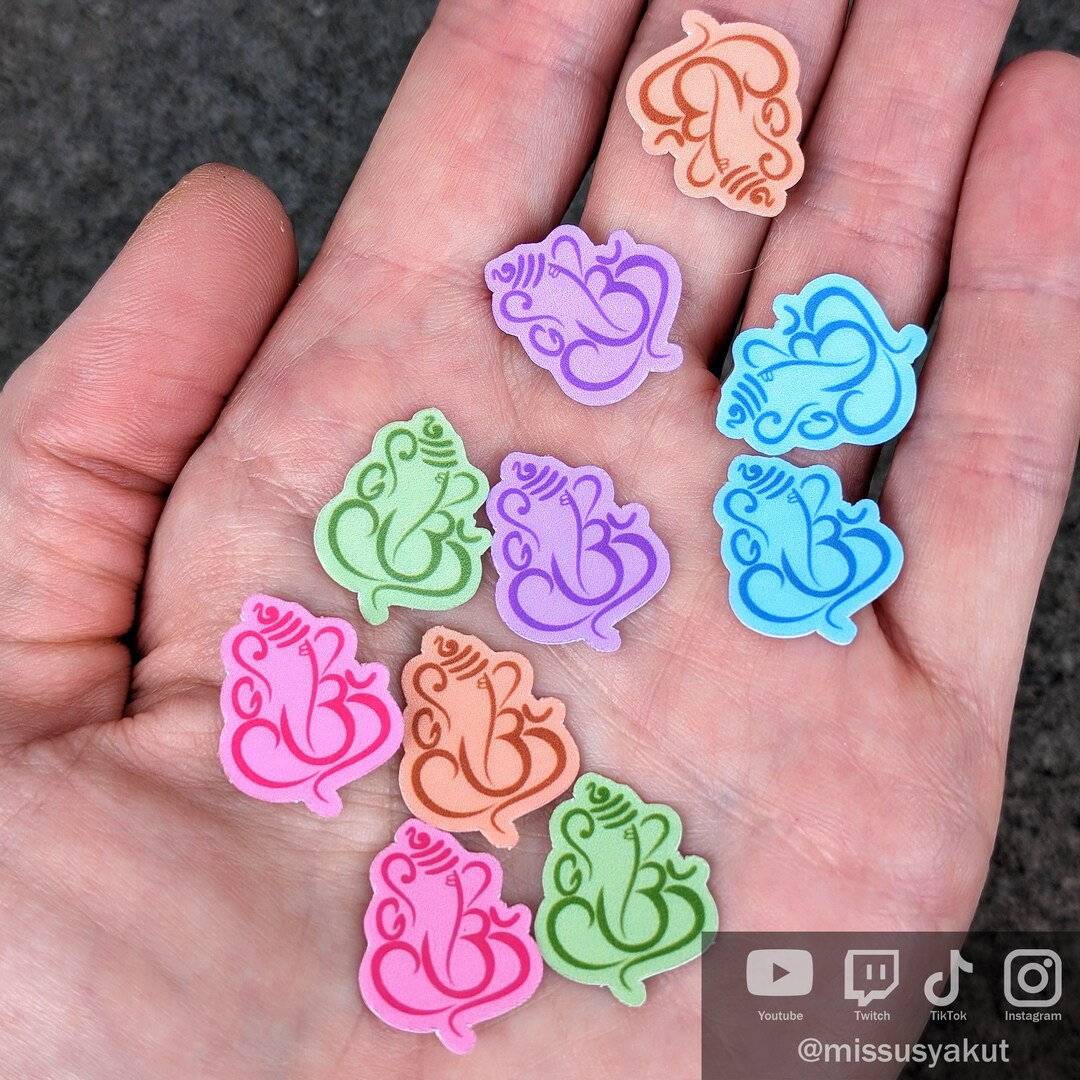 10 MINI Ganesha Stickers Pack, Elephant Hindu God, Mindfulness Planner ...