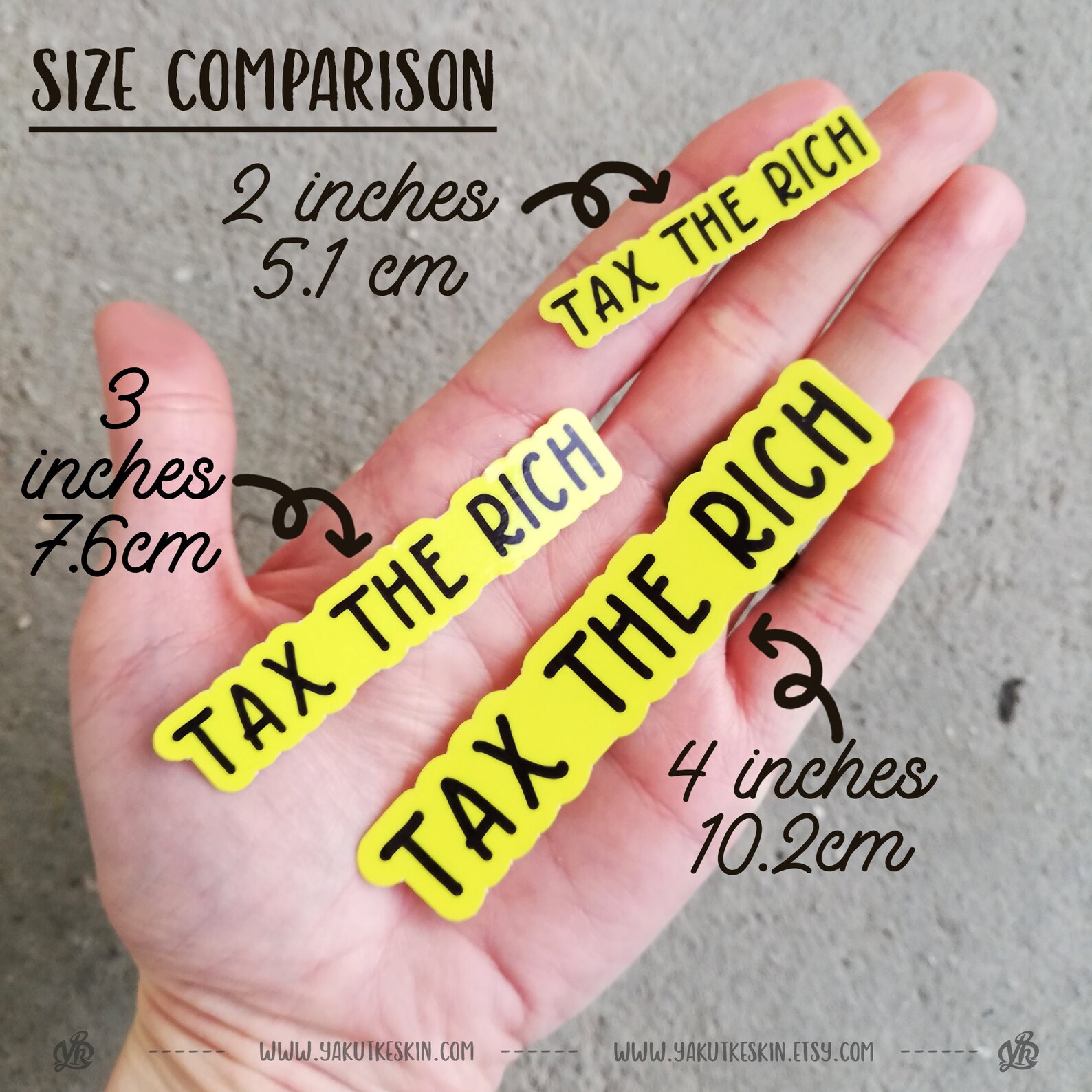 Tax the Rich Waterproof Sticker, Eat the Rich Anti Capitalist Gift ...