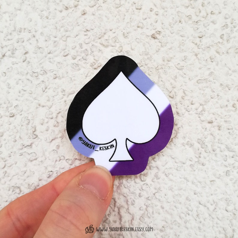 Asexual Ace Pride Flag Waterproof Vinyl Laptop Sticker Decal | Etsy