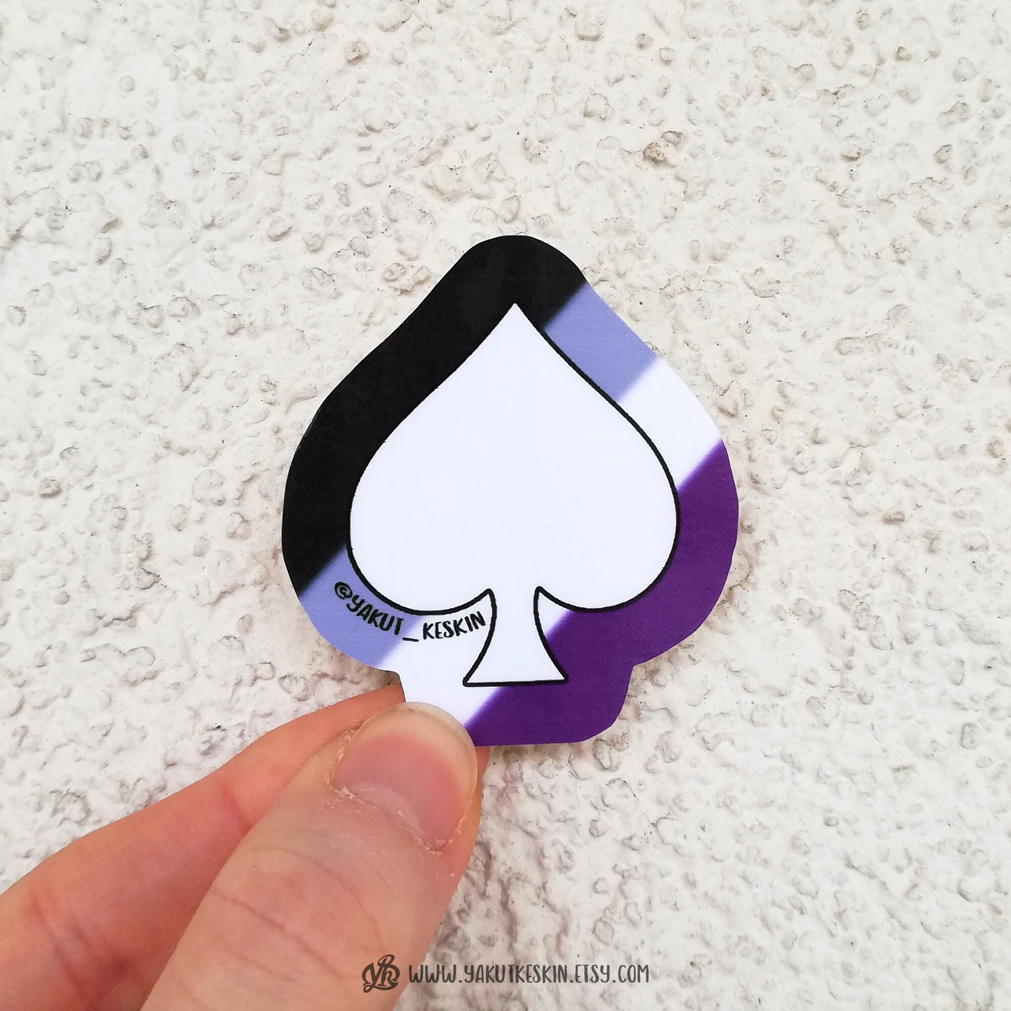Asexual Ace Pride Flag Waterproof Vinyl Laptop Sticker Decal | Etsy
