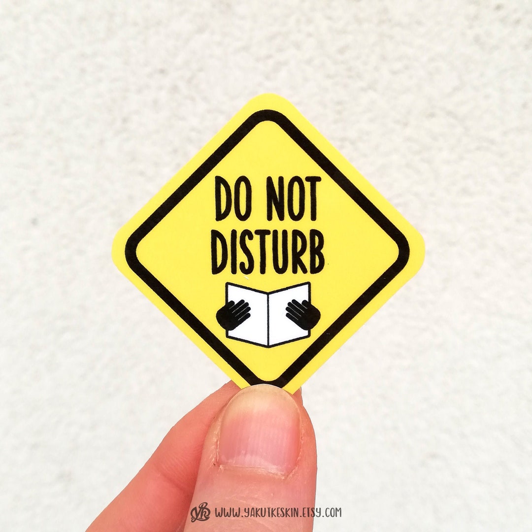 Funny Do Not Disturb Waterproof Vinyl Stickers for Book Lovers, Perfect ...