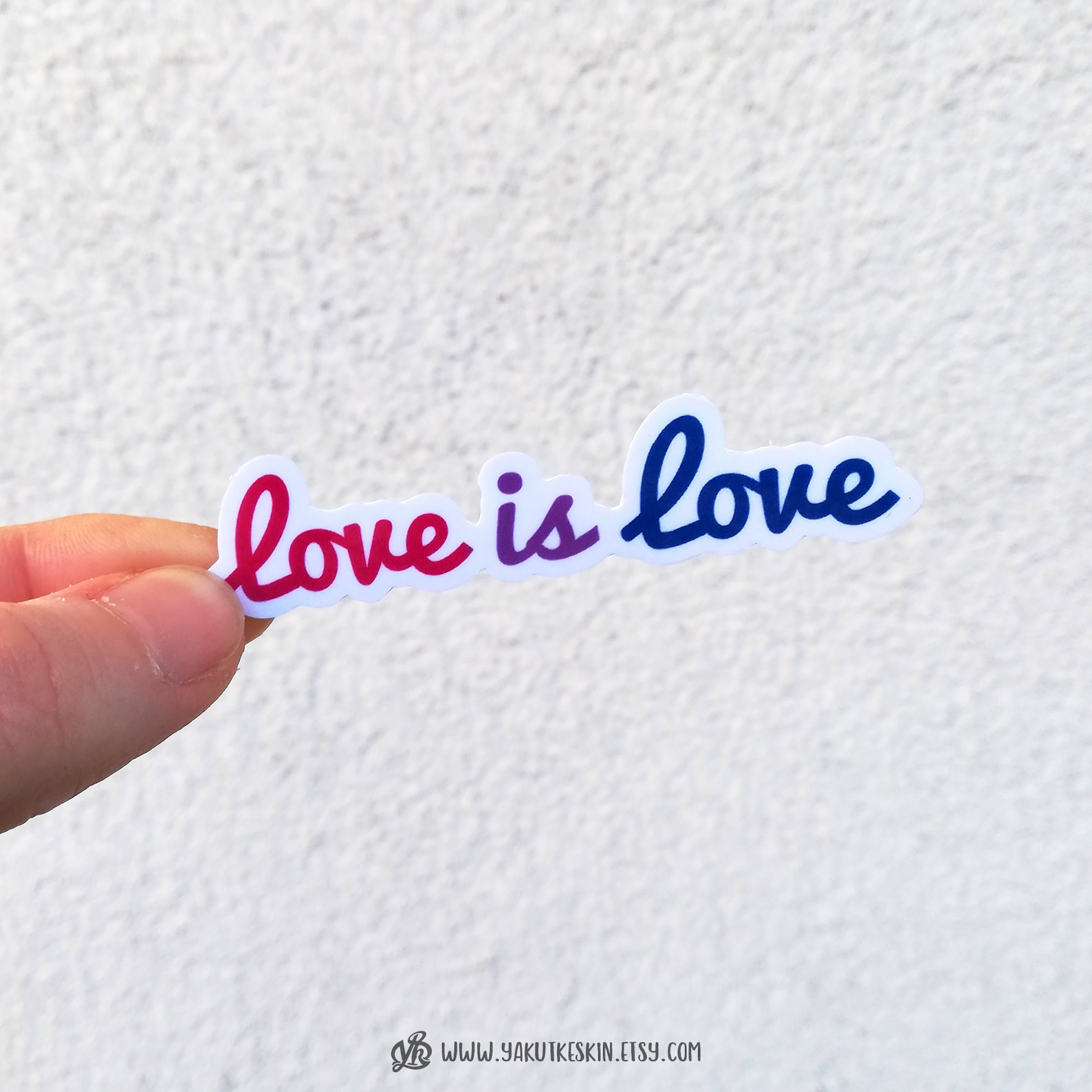 Bisexual Love is Love Waterproof Vinyl Sticker - Etsy
