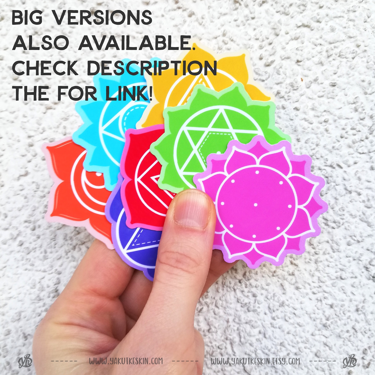 7 MINI Chakras Stickers Pack Seven Chakras Art Gratitude | Etsy