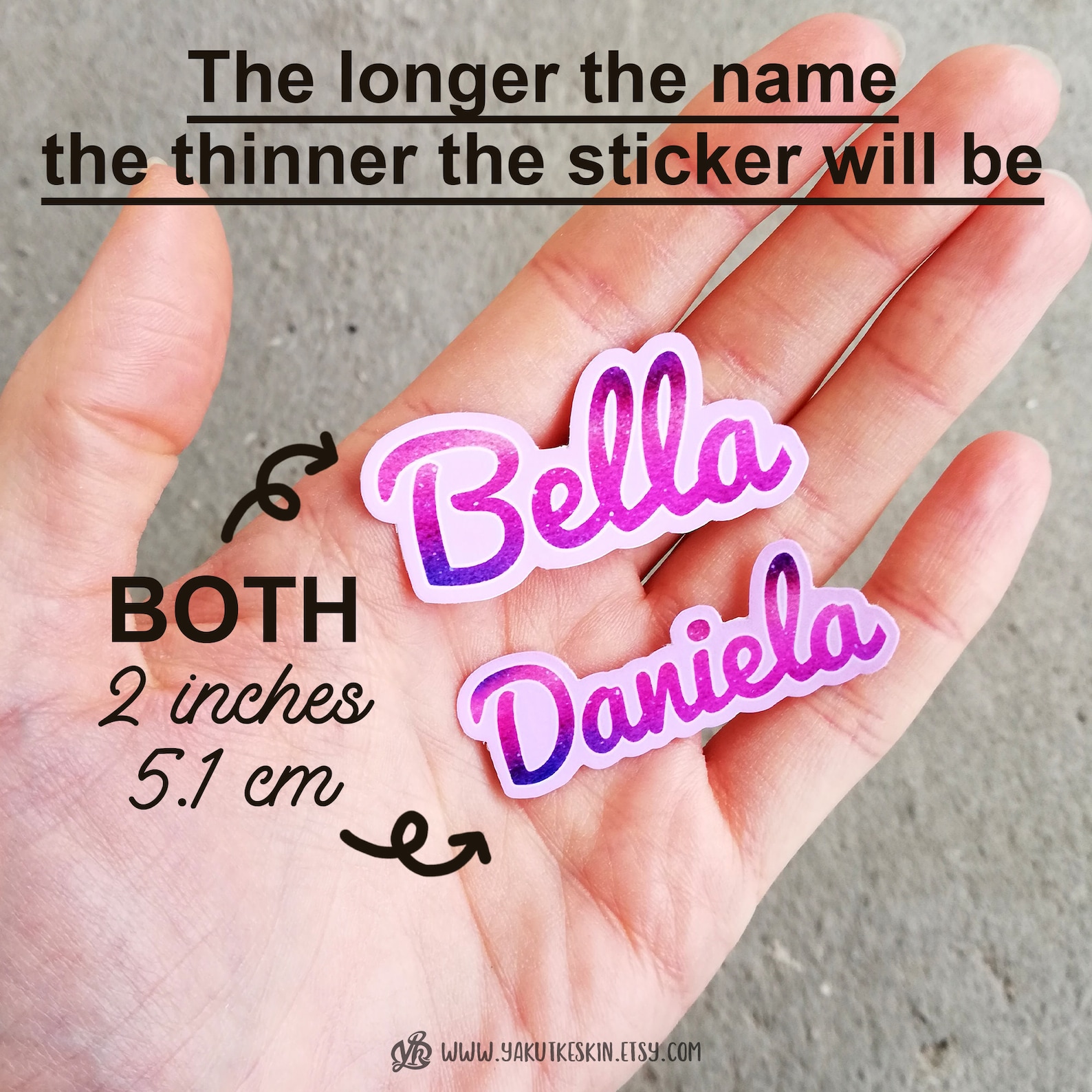 Cute Custom Name Stickers Waterproof Vinyl Sticker Aesthetic - Etsy
