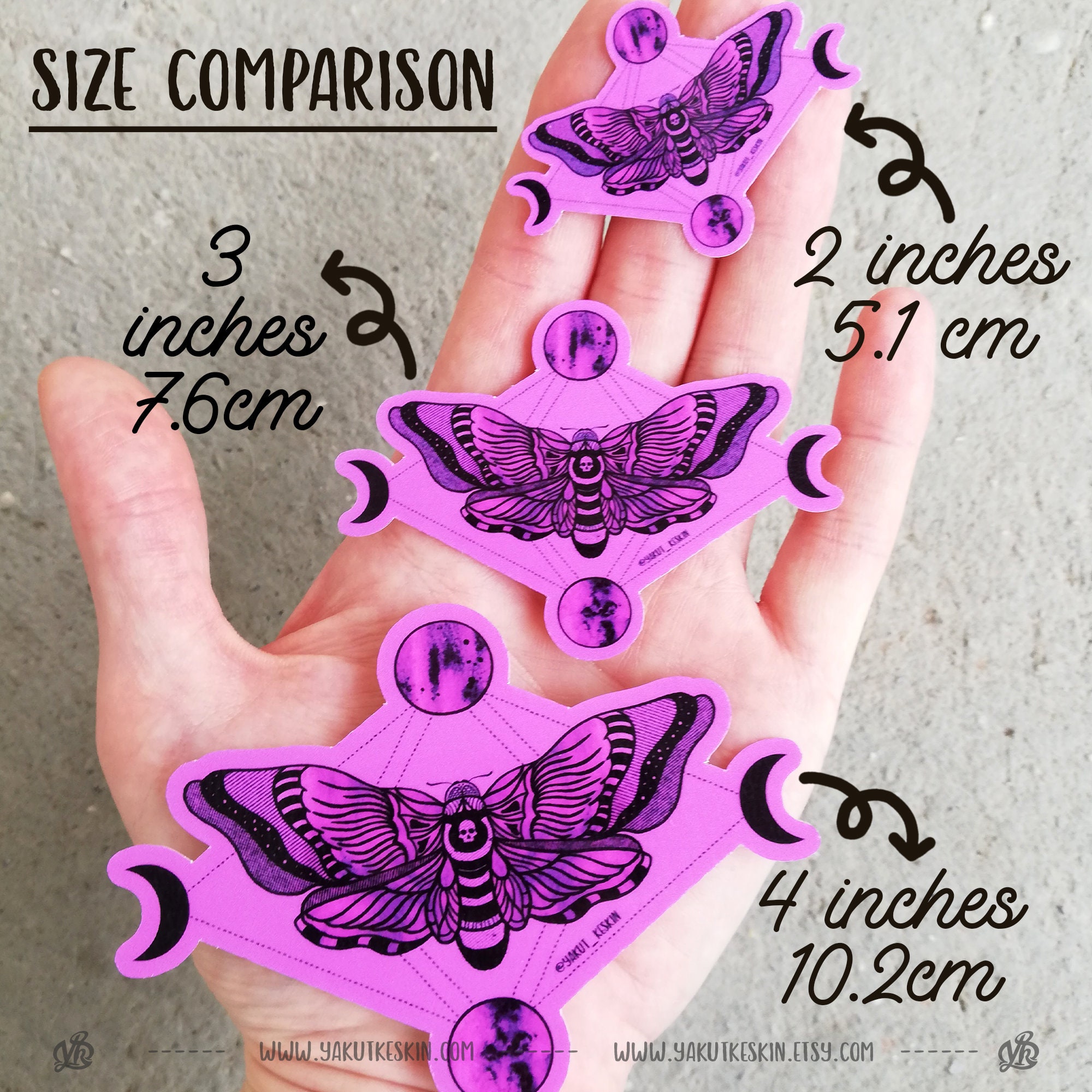 Deaths Head Hawk Moth Sticker Gothic nature waterproof vinyl | Etsy