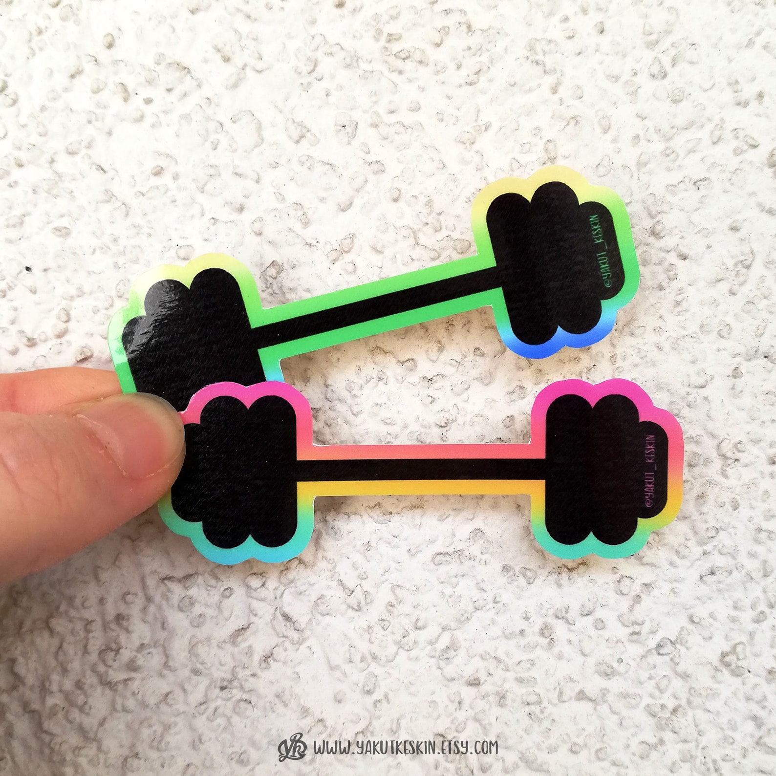 Fitness Dumbbell Stickers Waterproof Vinyl Laptop Sticker - Etsy